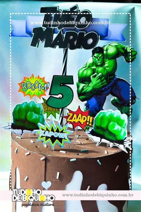 Topo De Bolo Hulk Comprar Em Tudinho De Biquinho