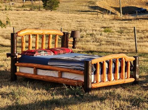 Log Bed Frame Traditional Canadian Log Furniture