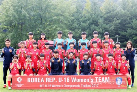 댄서차 아시아축구연맹afc U 16 챔피언십 대회 참가 예정인 U 16 여자대표팀의 미디어 데이