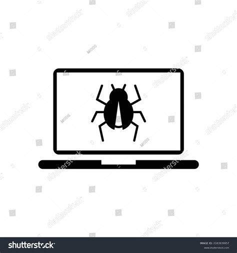 Computer Bug Icon Design Isolated On Stock Vector Royalty Free 2183939957 Shutterstock