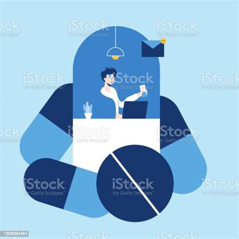 실험실 웹 템플릿 휴대 전화 방문 페이지 템플릿 Ui 웹 모바일 앱 포스터 배너 플랫 벡터 일러스트 레이 션을위한 만화 스타일