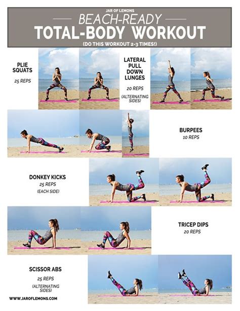 Beach Ready Total Body Workout Beach Body Workout Plan Body Workout