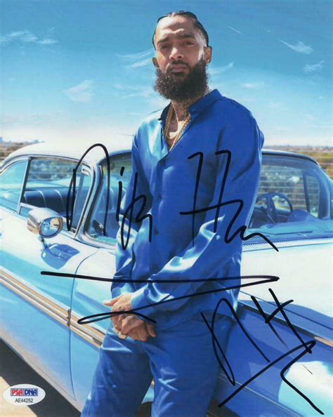 Nipsey Hussle Signed Autograph 8x10 Photo Victory Lap Crenshaw