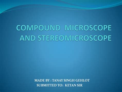 Comparison Microscope Pptx