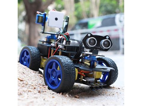 Módulo Ultrassônico Luminescente Carro Robô Inteligente Câmera Wi Fi