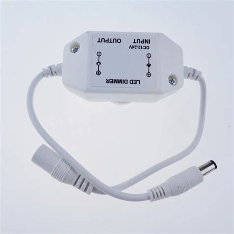 Dc 12v 2a Single Channel Inline Pwm Mini Dimmer Controller For Single Color Led Light Strip Lamp