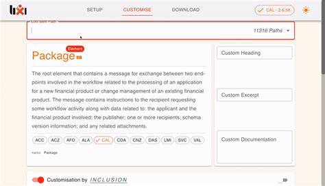 Low Code Schema Customisation Lixi