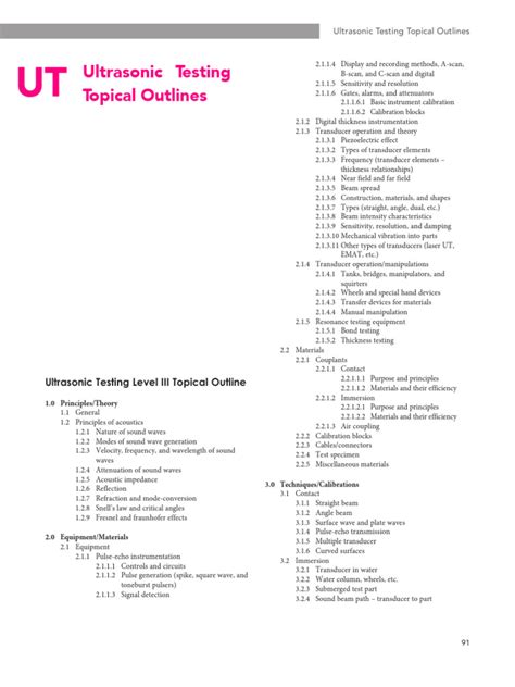 Ut Level Iii Exam Syllabus As Per Cp 105 Pdf Ultrasound