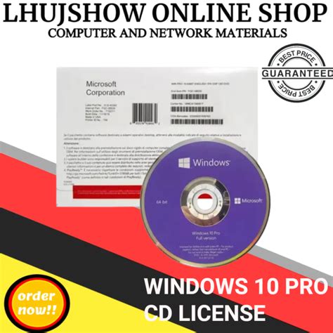 10 Windows Pro Professional Operating System Os Cd Installer Licensed