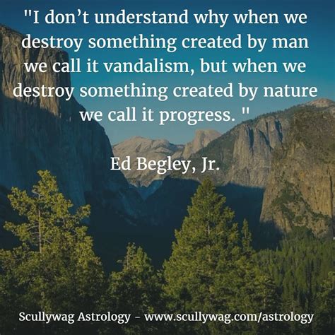 I Dont Understand Why When We Destroy Something Created By Man We Call It Vandalism But When