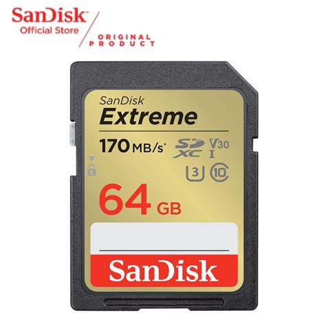 Jual SanDisk Extreme SD Card 64GB 170Mb S Memory Card Kamera 64GB 170Mb S Shopee Indonesia