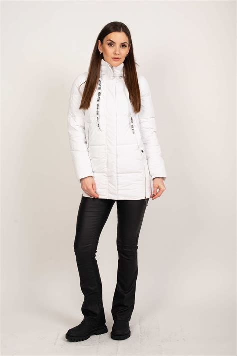 Біла жіноча куртка пуховик Світ Шкіри та Хутра