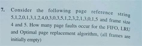Consider The Following Page Reference String 51201312403035