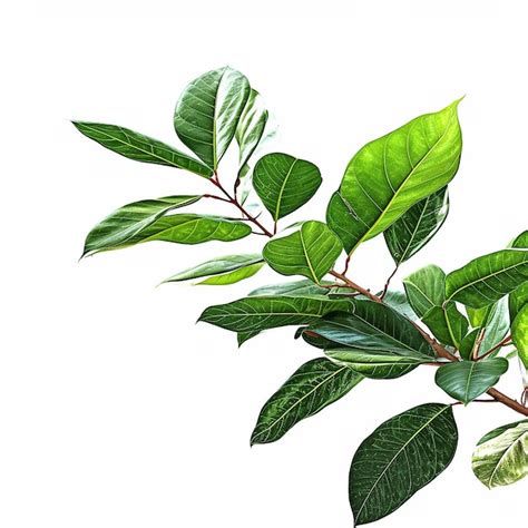 Um Desenho De Uma Folha Verde Foto Premium
