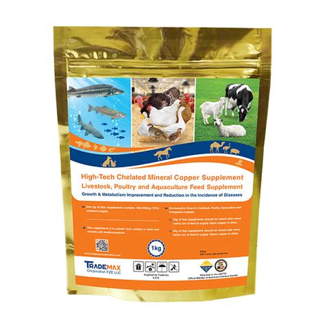 High Tech Chelated Mineral Copper Supplement Trademax Corporation