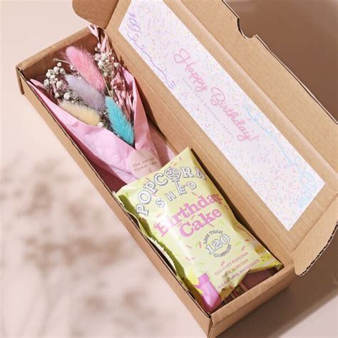 Happy Birthday Posy And Popcorn Letterbox Gift Lisa Angel