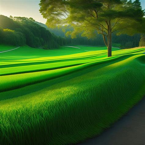 Premium Ai Image Bright Green Grass