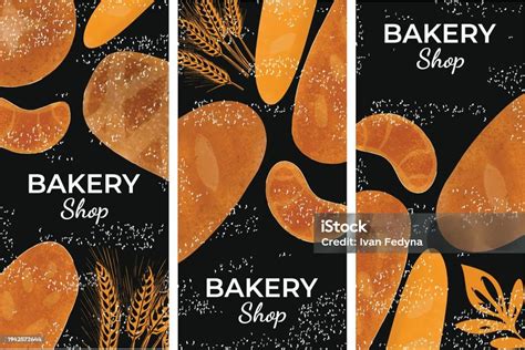 벡터 일러스트 레이 션 세트 의 Bread 갈색에 대한 스톡 벡터 아트 및 기타 이미지 갈색 곡초류 달콤한 롤빵 Istock