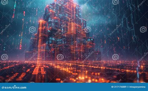 Digital Fortress A Shield Of Cybersecurity Ai Generated Royalty Free