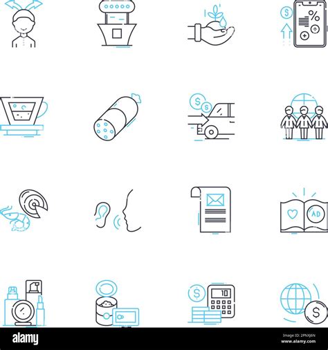 Running Sprinting Linear Icons Set Speed Endurance Power Agility Effort Intensity