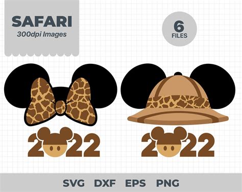 Mickey And Minnie Animal Kingdom Theme Svg Disney World Svg Safari