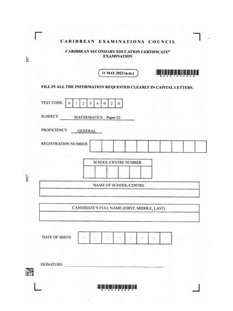 Csec Mathematics May 2022 Pdf