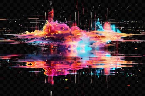 Premium Psd Glitch Social Media Post With Distorted Images And