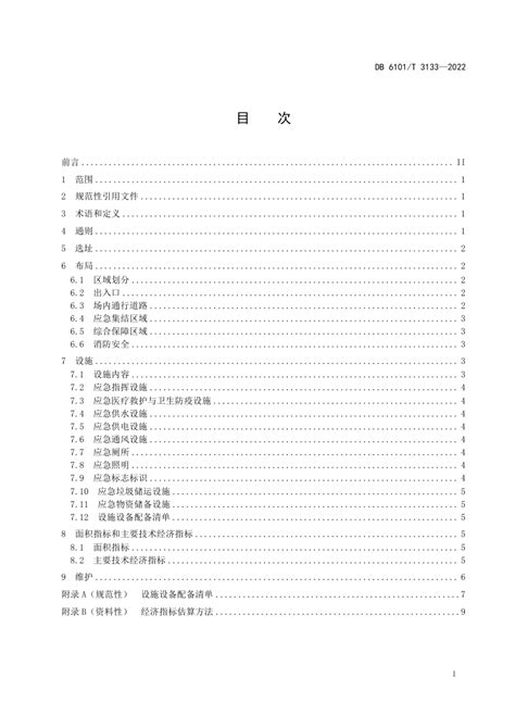 陕西省西安市《社区（村）应急避难场所设置规范》db6101 T 3133 2022 国土人