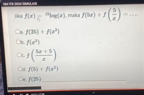 Sm Itb Simulasi Jika F X X Maka F X Studyx