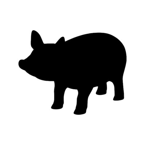 Schwein silhouette set sammlung isoliert schwarz auf weißem hintergrund