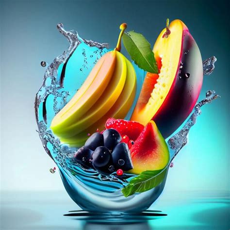 Premium Photo Strawberries And Orange Slices In A Water Splash