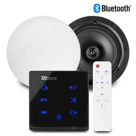 Bluetooth Ceiling Speaker System 2x Speakers And Wall Amplifier