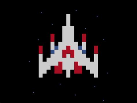 Premium Vector Vintage Video Space Arcade Game Pixel With Spaceship