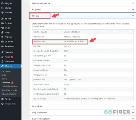 Thay đổi phiên bản PHP cho website WordPress