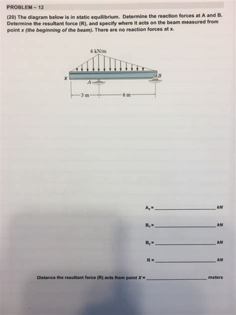 Solved The Diagram Below Is In Static Equilibrium Determine Chegg