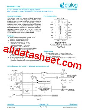 SLG59H1126VTR Datasheet PDF Dialog Semiconductor