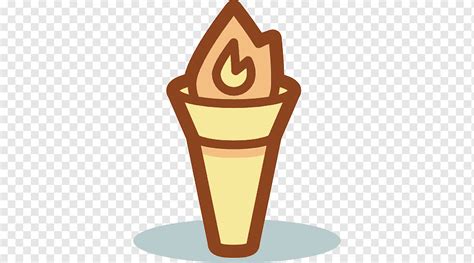 아이스크림 콘 토치 연소 콘 음식 만화 클립 아트 Png Pngwing
