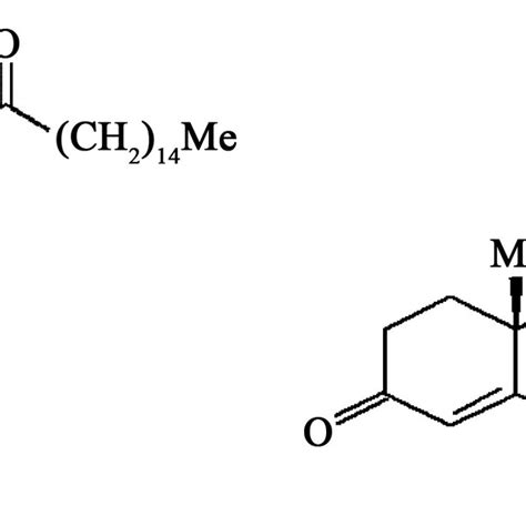 Chemical Structures Of Dexamethasone Palmitate A And Testosterone