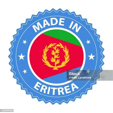 에리트레아 배지 벡터로 제작되었습니다 별과 국기가있는 스티커 흰색 배경에 고립 된 표지판 개념 기호에 대한 스톡 벡터 아트 및 기타 이미지 Istock
