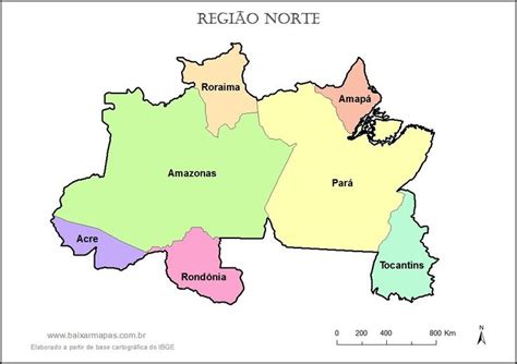 Mapa Regiao Norte