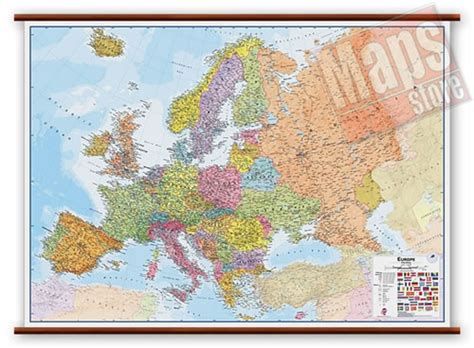 Mappa Murale Europa Mappa Murale Politica E Fisica Plastificata
