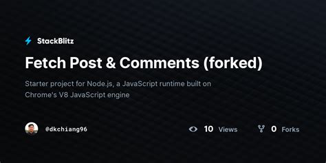 fetch post and comments forked stackblitz