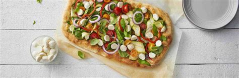 Garden Vegetable And Bocconcini Pizza Recipe Saputo Cheese Recipe