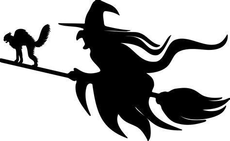 Witch On Broomstick Silhouette At Getdrawings Free Download
