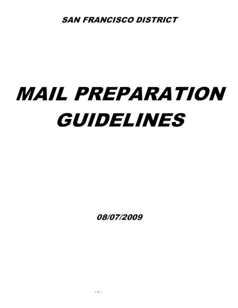 Pdf Mail Preparation Guidelines Prep Guidelines