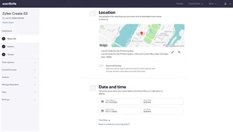 Eventbrite Dashboard