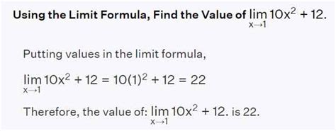 Limit Formula