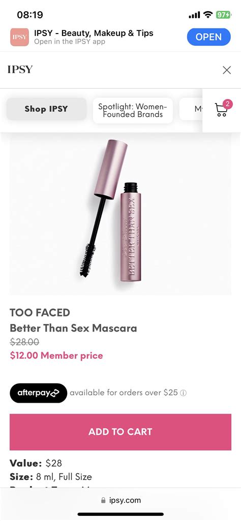Better Than Sex Mascara 12 On Ipsy Ripsy