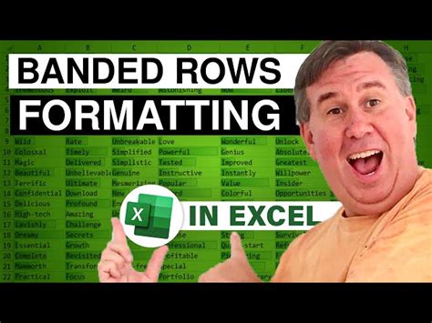 Banded Rows Excel 2010 Excel 2010 Modifying Columns Rows And Cells