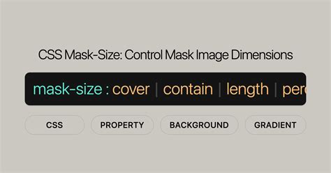 CSS Mask Size Control Mask Image Dimensions